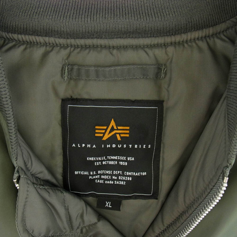 ALPHA アルファ 24AW TA0720 INDUSTRIES MA-1 ライト フライト ジャケット カーキ系 XL【中古】 – ブランド古着 LIFE