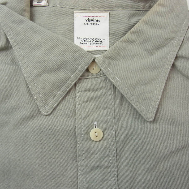 VISVIM ビズビム 18SS 0118105011004 1910 Lightning Shirt ライトニング 長袖 刺繍 シャツ グ – ブランド古着 LIFE