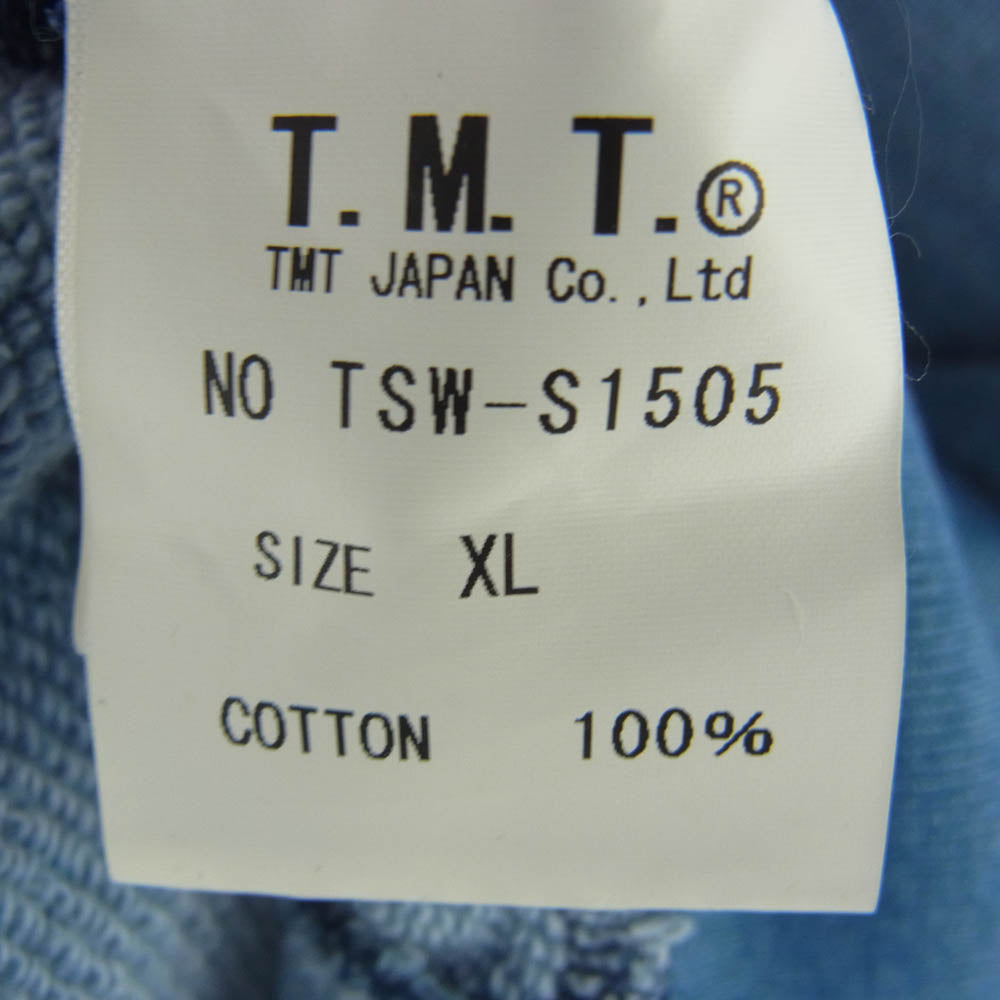 TMT ティーエムティー TSW-S1505 ジップ アップ パーカー バック プリント ブルー系 XL【中古】 – ブランド古着 LIFE