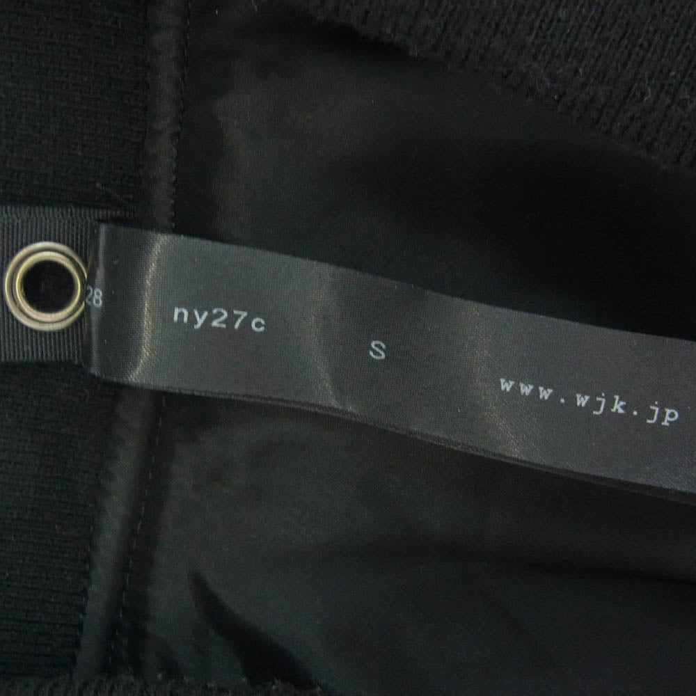 wjk ダブルジェイケイ 15AW 2128 ny27c MA-1 TYPE フライト ジャケット ブルゾン ダブルジップ ブラック系 S【 – ブランド古着 LIFE