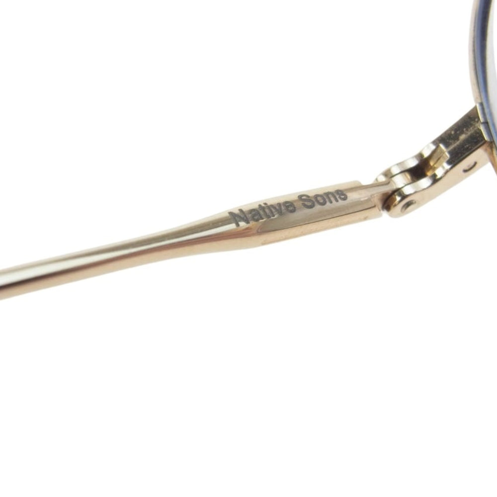 NATIVE SONS ネイティヴサンズ SEEGER 47 度入り アイウェア 眼鏡 メガネ フレーム：ゴールド系【中古】 – ブランド古着 LIFE