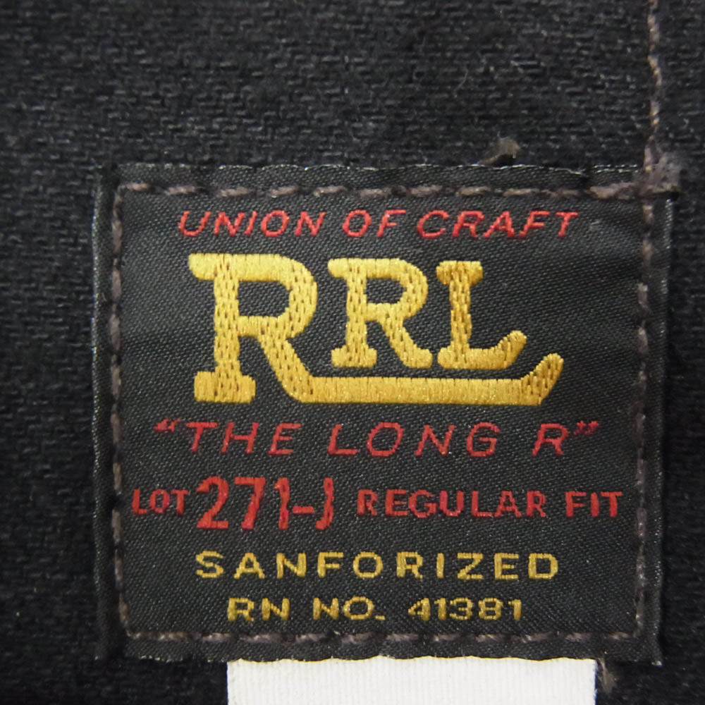 RRL ダブルアールエル 271-J Trucker Jacket デニム トラッカー ジャケット ブラック系 L【中古】 – ブランド古着 LIFE