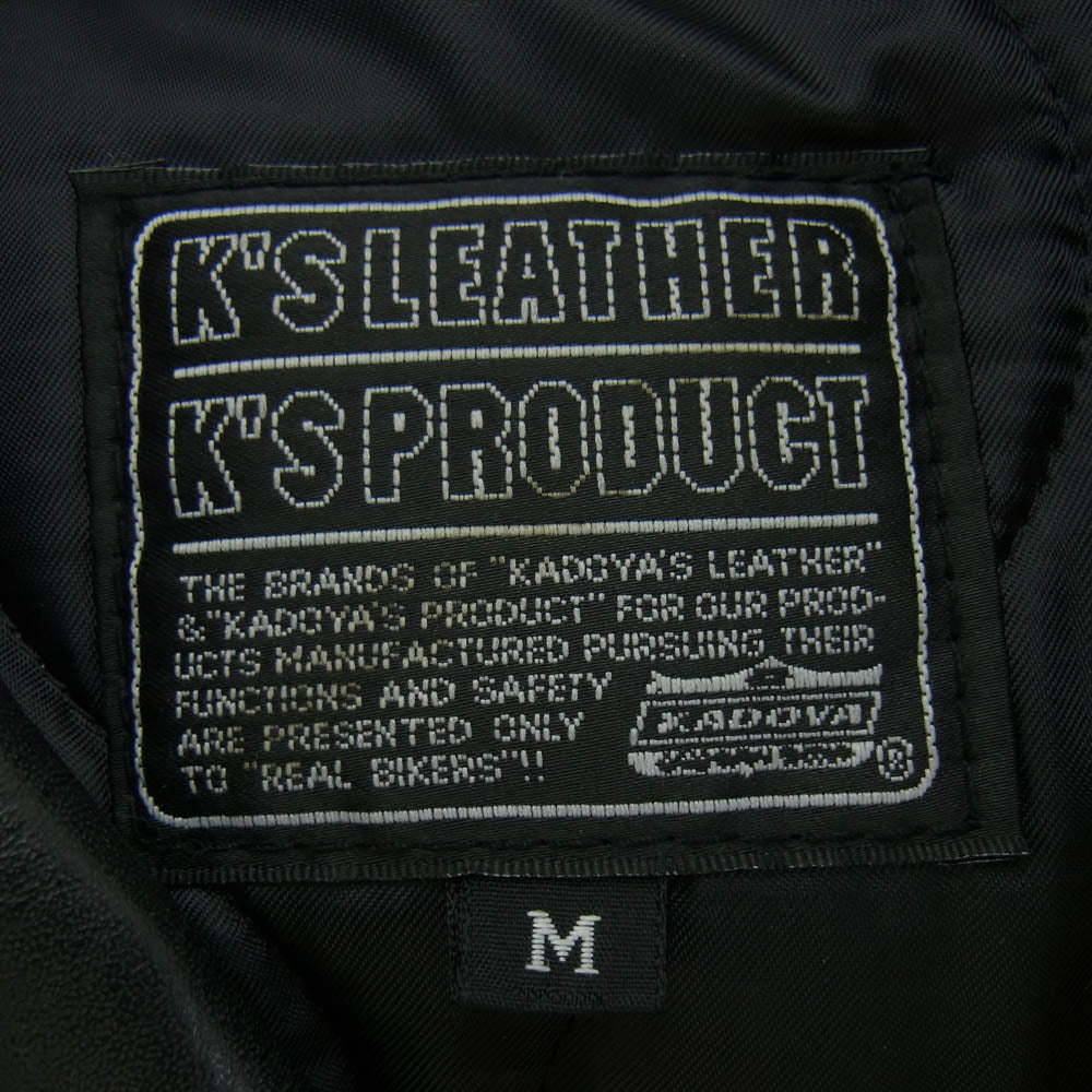 KADOYA カドヤ KYSJFPW1 069 ダブル ライダース ジャケット レザー 牛革 Mサイズ ライナー付き ブラック系 M【中古】 – ブランド古着 LIFE