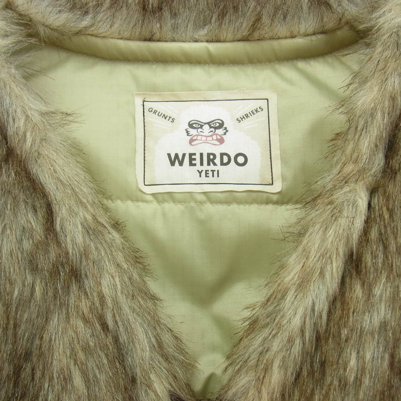 WEIRDO ウィアード 16AW WRD-16-AW-04 YETI VEST フェイクファー イエティ ベスト ブラウン系 XXL【中古 ...