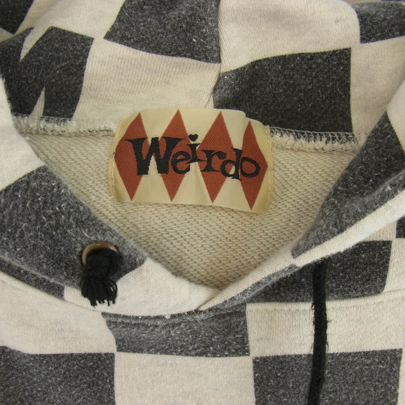 WEIRDO ウィアード WRD-14-AW-14 CHECKER SWEAT HOODIE チェッカーパターン スウェット プルオーバーパ ...