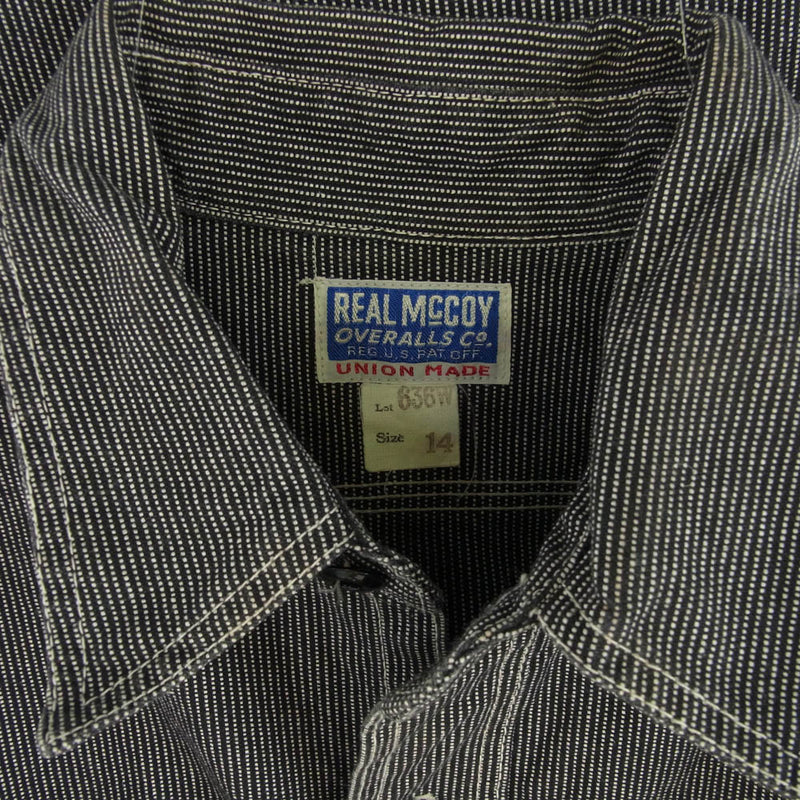 The REAL McCOY'S ザリアルマッコイズ 636W ピンストライプ 長袖 ワークシャツ ブラック系 14【中古】 – ブランド古着 ...
