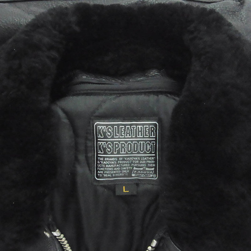 KADOYA カドヤ K'S LEATHER BBJ-2 G-1 レザー フライト ボマー ジャケット ブラック系 L【中古】 – ブランド ...