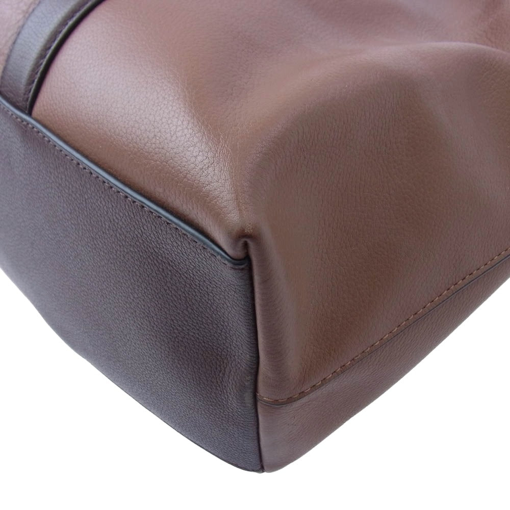 COACH コーチ F57568 2WAY レザー ショルダーバッグ ビジネスバッグ ブリーフケース ブラウン系【中古】 – ブランド古着 LIFE