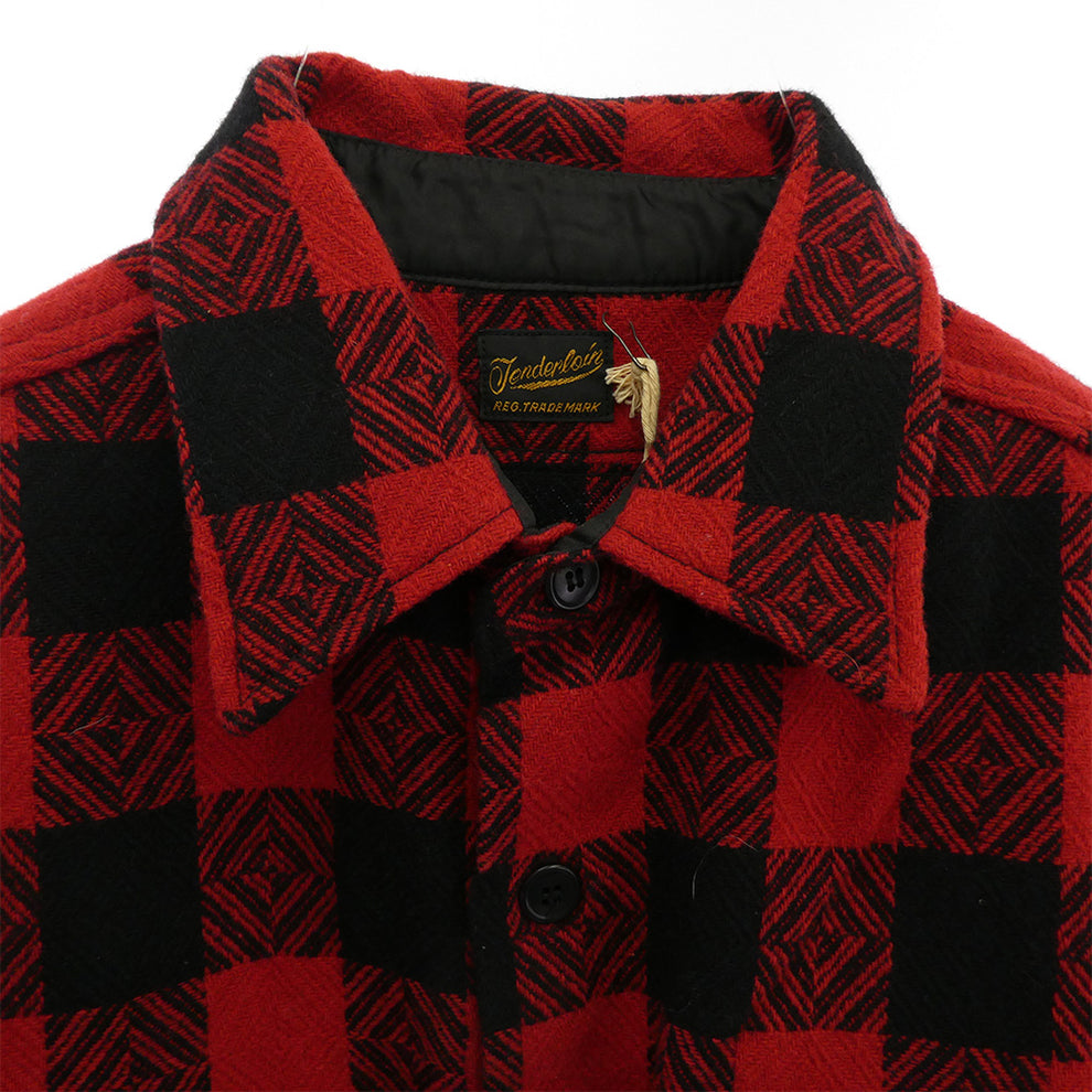 TENDERLOIN テンダーロイン 13AW T-BUFFALO CPO JKT バッファロー チェック柄 ウール 長袖 シャツ ジャケッ ...