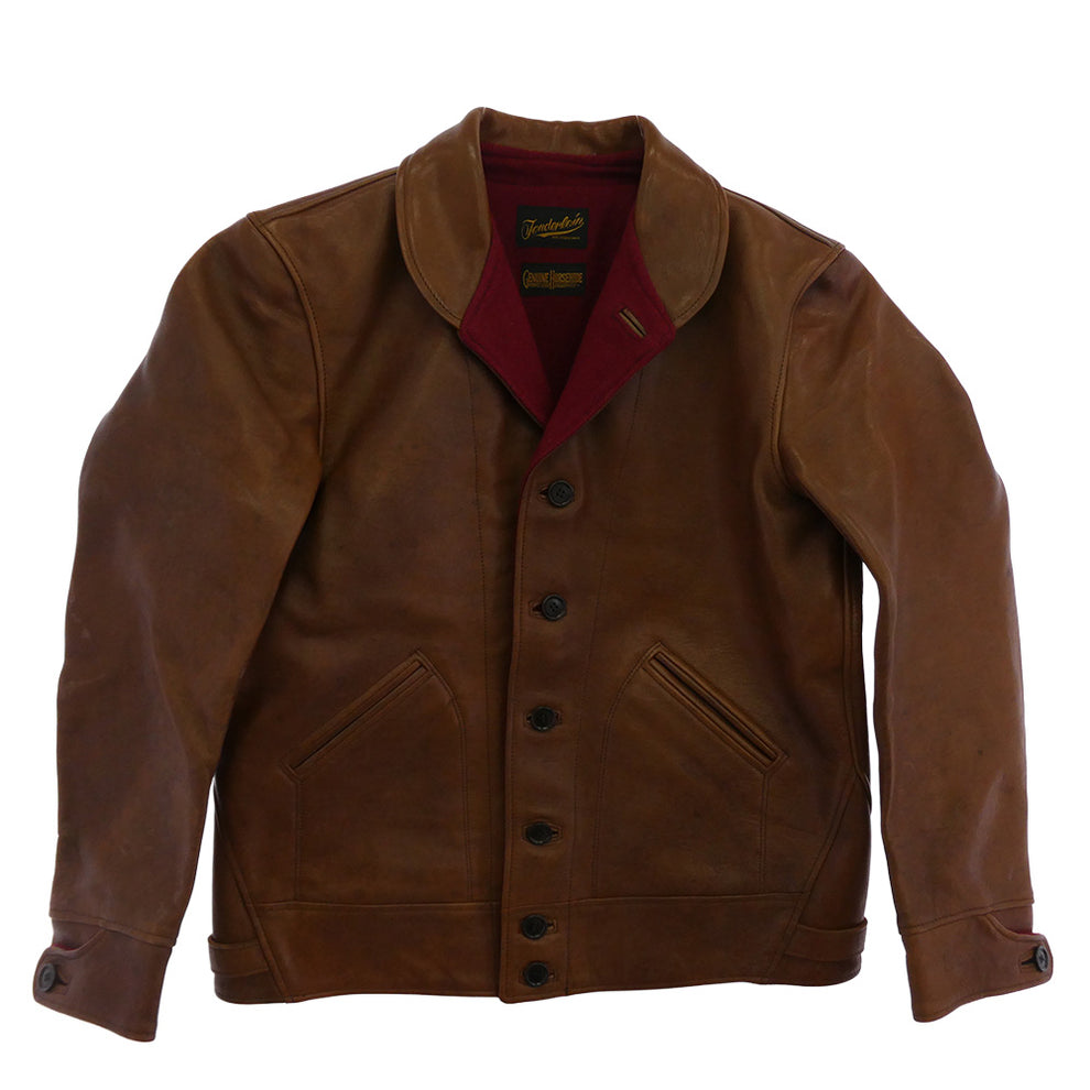 TENDERLOIN テンダーロイン T-HIDE S ホースハイド ショールカラー レザー ジャケット ブラウン系 M【美品】【中古 ...