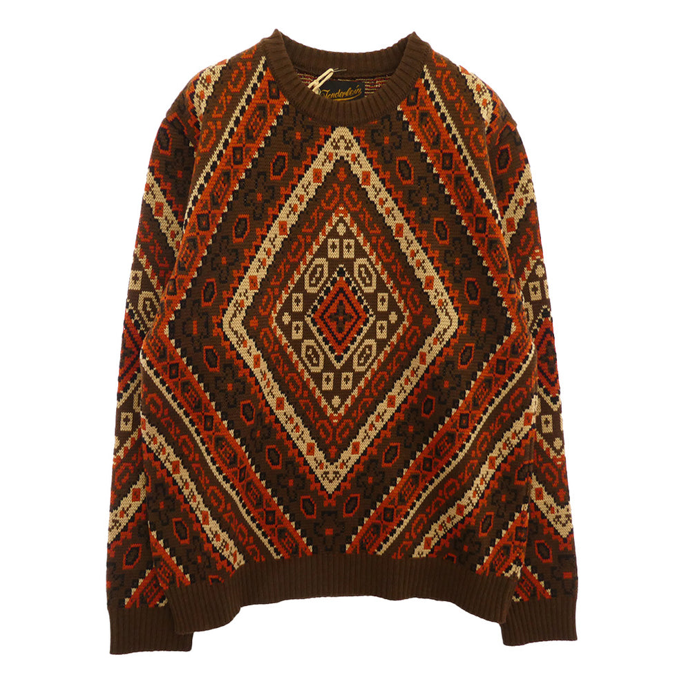 TENDERLOIN テンダーロイン 13SS T-SWEATER G 総柄 ニット セーター ブラウン ブラウン系 M【極上美品】【中古 ...