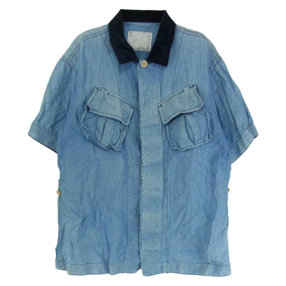 Sacai サカイ 17SS 17-01234M Dungaree Shirt 半袖 シャツ インディゴブルー系 2【中古】 – ブランド古着 ...