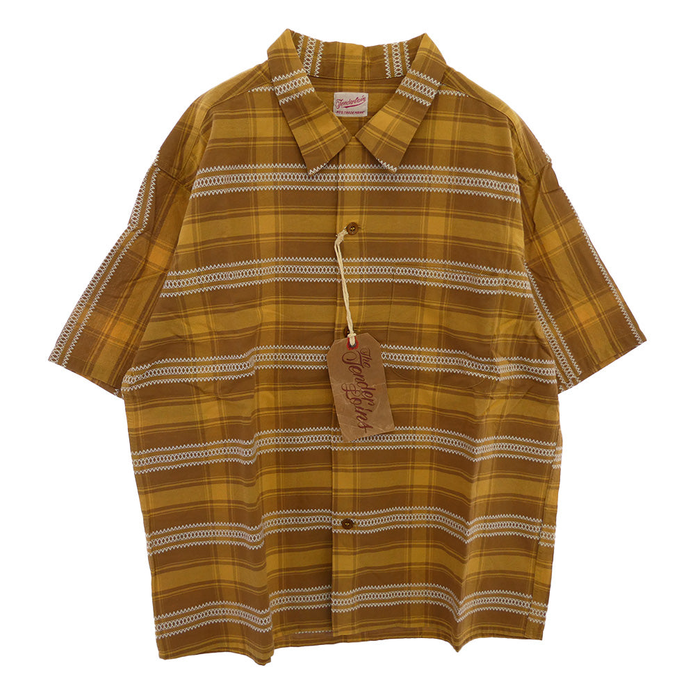 TENDERLOIN テンダーロイン T-CHECK SHT S/S チェック 半袖 オープンカラーシャツ マスタード イエロー系【中古 ...