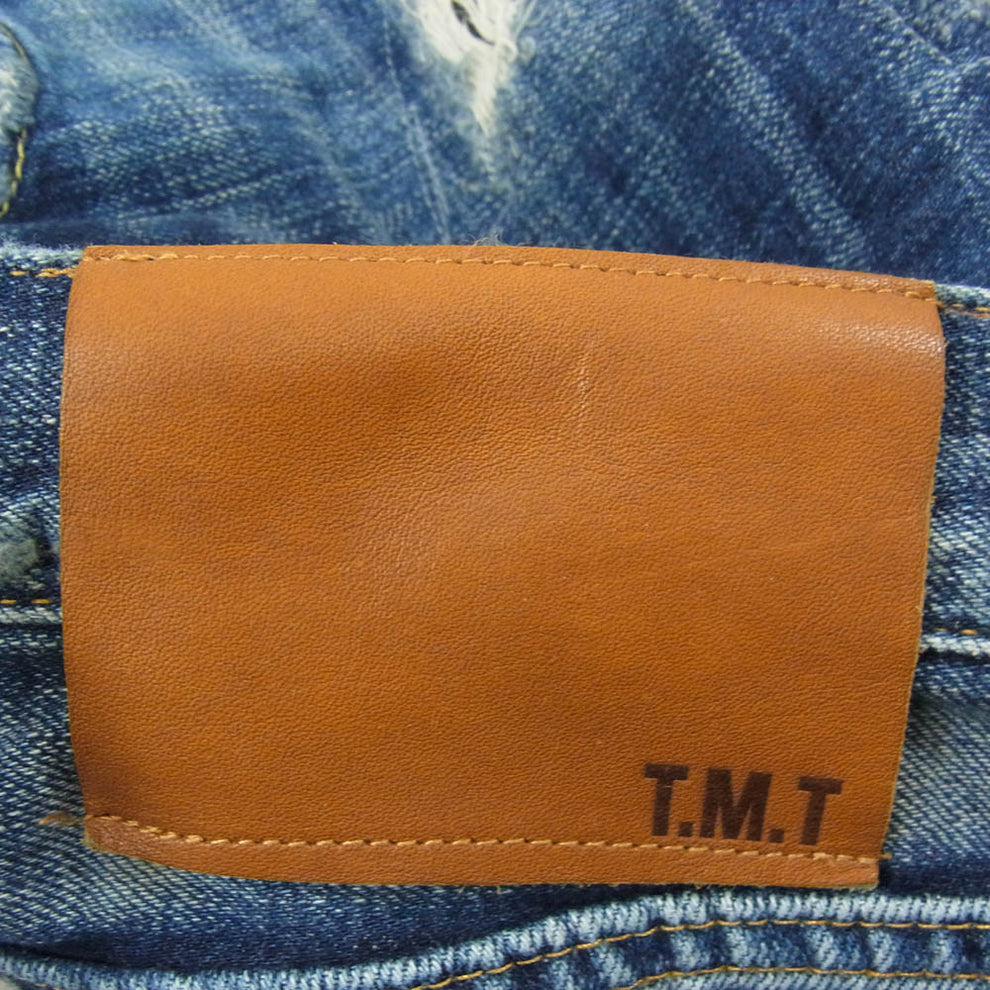 TMT ティーエムティー TPT-S1703 DENIM 5P PANTS CRASH ダメージ加工 デニム パンツ インディゴブルー系 M ...