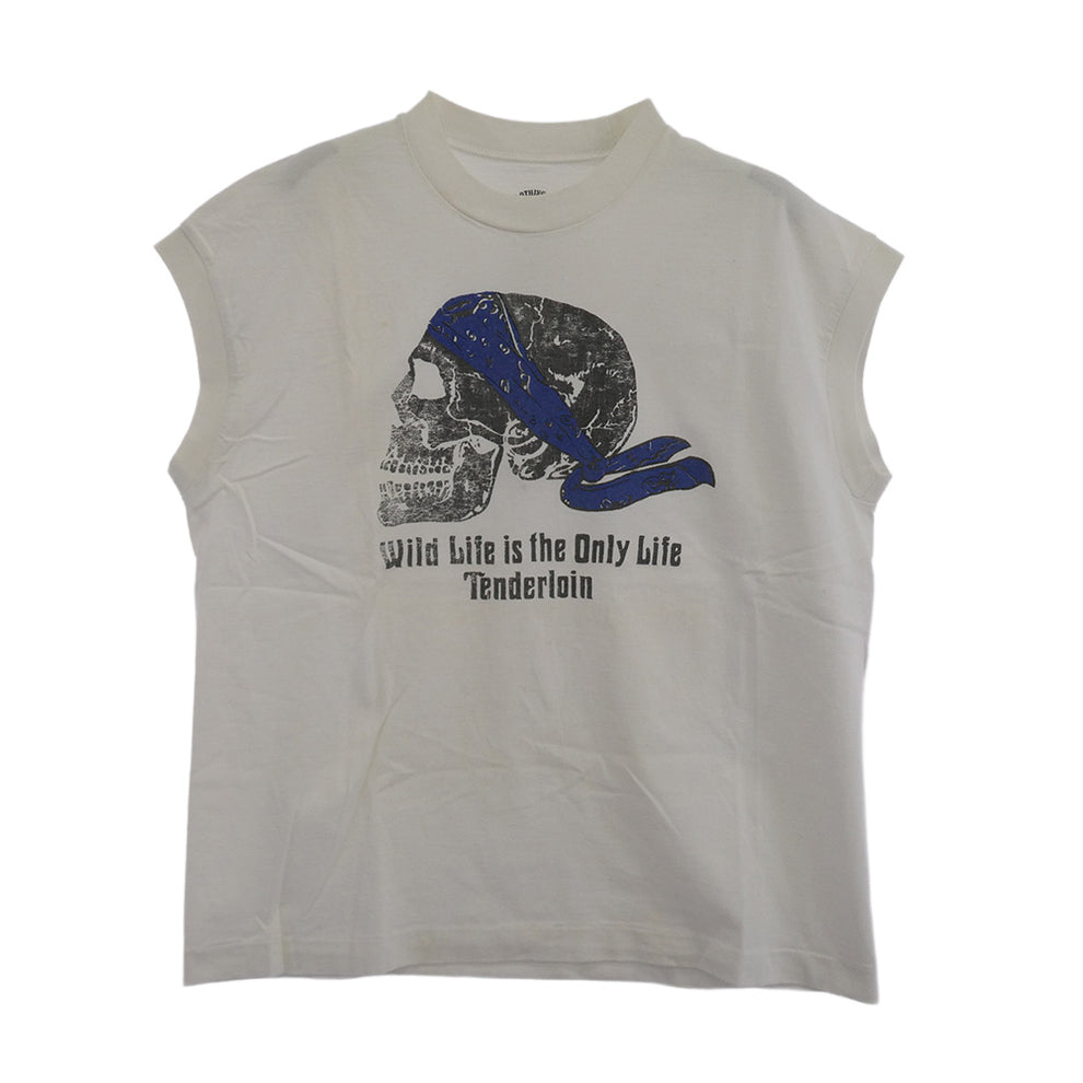 TENDERLOIN テンダーロイン T-N/S TEE バンダナスカルプリント ノースリーブ Tシャツ ホワイト ホワイト系 M【中古 ...