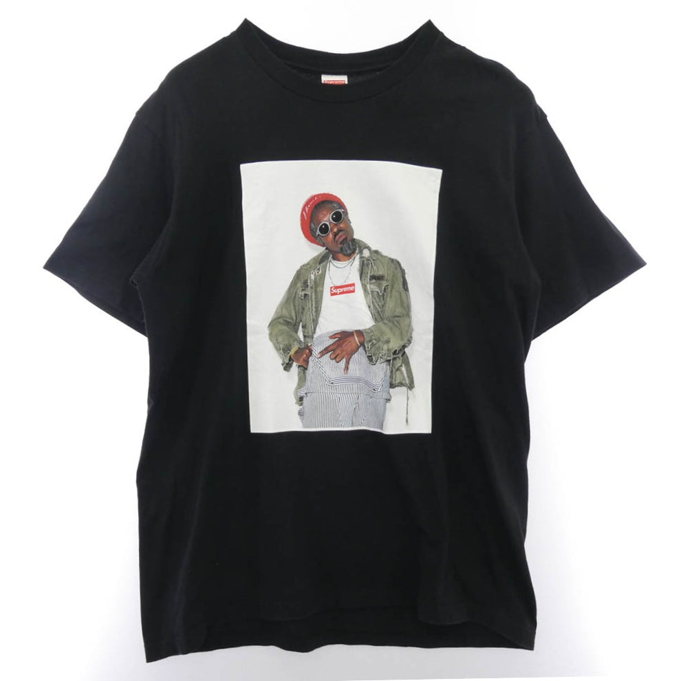 Supreme シュプリーム 22AW ndre 3000 Tee アンドレ 3000 プリント クルーネック 半袖Tシャツ ブラック系 L ...