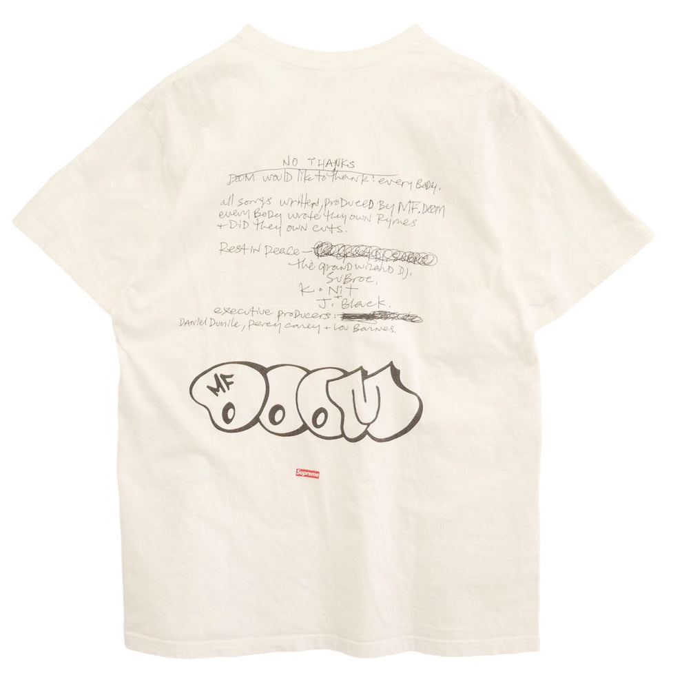 Supreme シュプリーム 23AW MF Doom Tee MFドゥーム 半袖 Tシャツ ホワイト系 L【中古】 – ブランド古着 LIFE