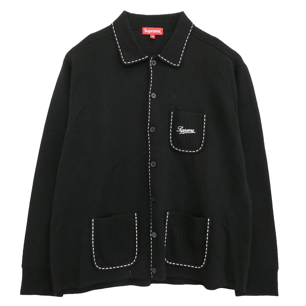 Supreme シュプリーム 22AW Contrast Stitch Button Up コントラスト ステッチ ボタンアップ ニット 長 ...