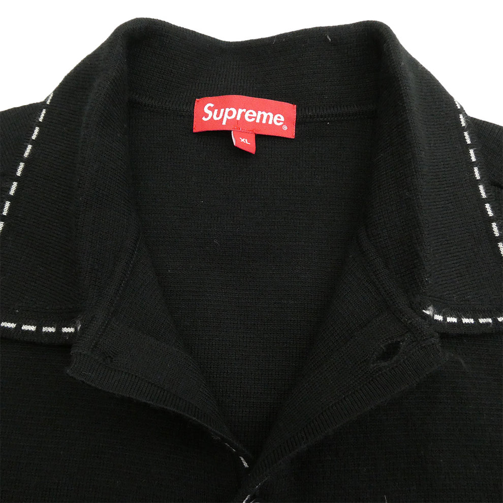 Supreme シュプリーム 22AW Contrast Stitch Button Up コントラスト ステッチ ボタンアップ ニット 長 ...