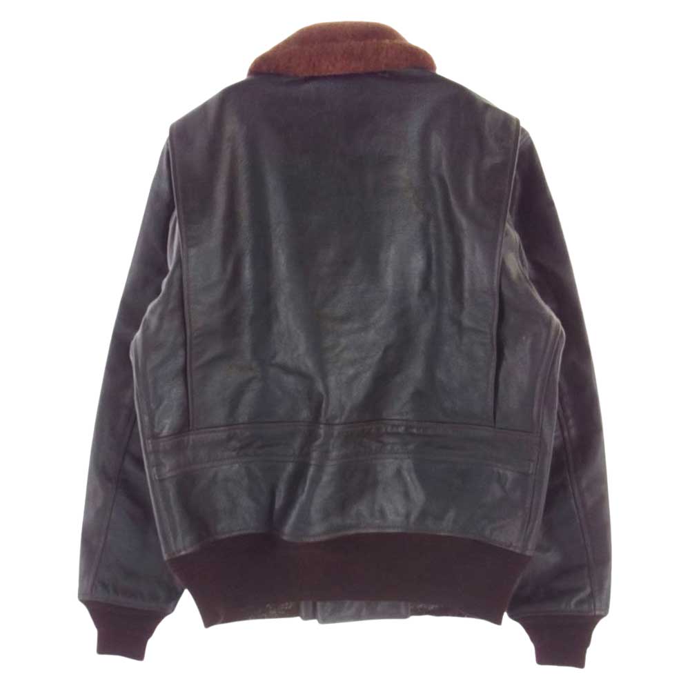 イーストマン レザー クロージング TYPE G-1 EASTMAN MODEL GOATSKIN ミリタリー フライト ジャケット ダーク – ブランド古着 LIFE