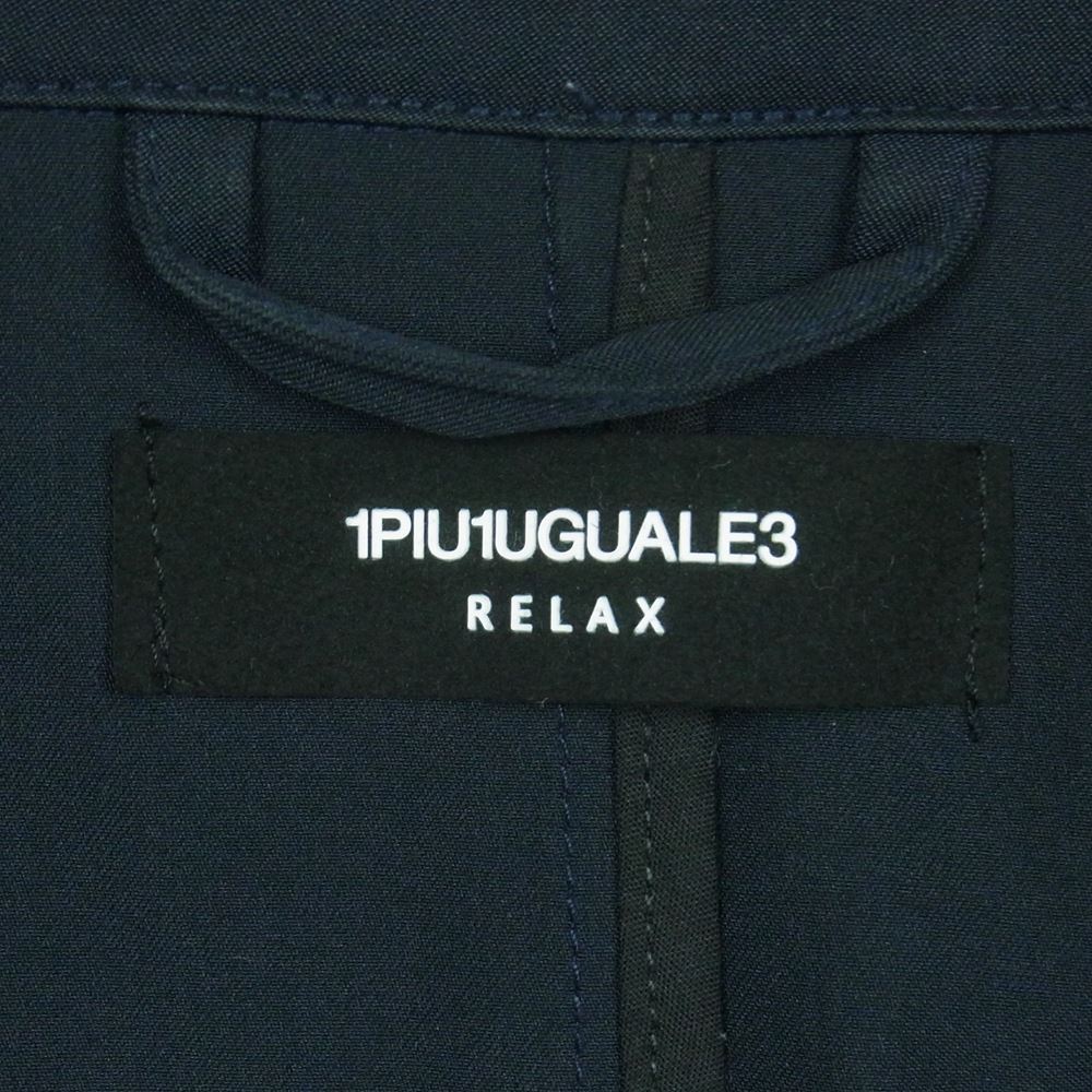 1piu1uguale3 ウノピュウノウグァーレトレ RELAX リラックス アタックロゴプリント 2B テーラード ジャケット ダークネイ – ブランド古着 LIFE